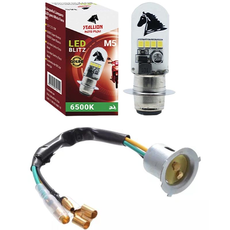 Lâmpada Farol Led, Soquete Farol Crypton 115 2009 Á 2016 - TRILHA ...