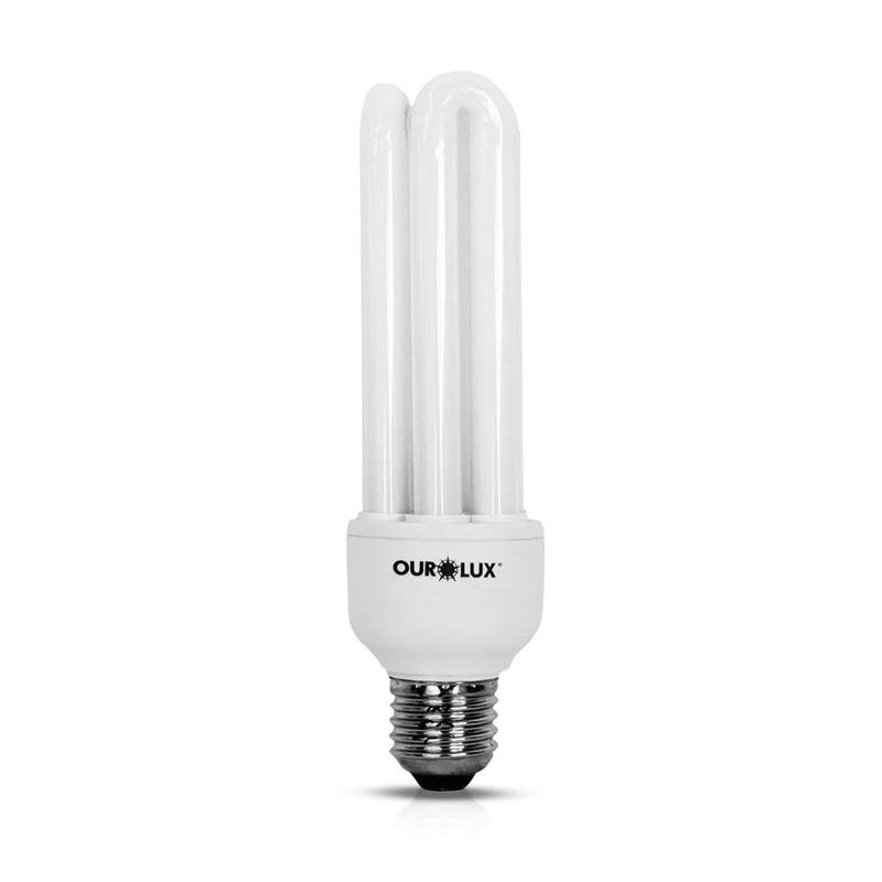 Lâmpada Fluorescente Compacta 3U 15w 220v 2700k Luz Amarela - OUROLUX ...