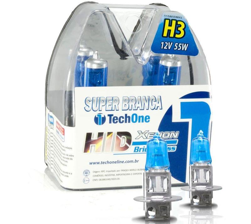Lâmpada H3 Super Branca 8500k TechOne - Lâmpada Automotiva - Magazine Luiza