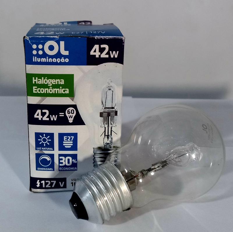 Lâmpada Halogena - 42W - luz natural - 127V - 10 peças - OL Iluminação ...