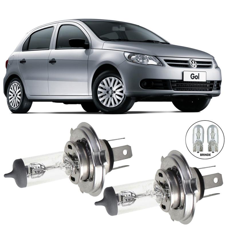 Lâmpada Halógena Farol Baixo Alto H4 VW GOL VOYAGE SAVEIRO G5 G6 08/16 - SHOCKLIGHT - Lâmpada ...