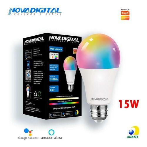 Lampada Inteligente Led Smart Google Alexa Wifi Bivolt 15w - NOVA ...