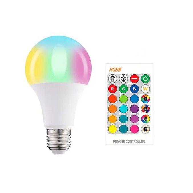 Lâmpada LED 3W Colorida 15 Tons Bivolt com Controle Remoto - Online ...