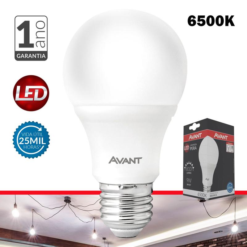 Lampada Led 9W Branco Frio 6500K Soquete E27 Bivolt Avant - Lâmpada de ...