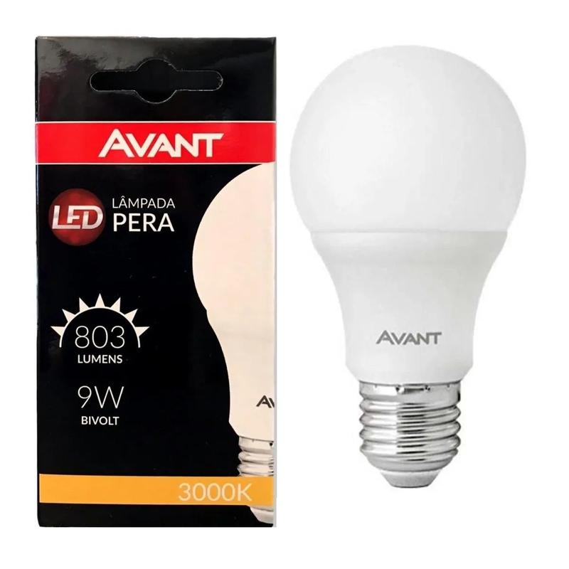 Lampada Led 9w Bulbo Bivolt E27 Branco Quente Avant - Lâmpada de LED ...