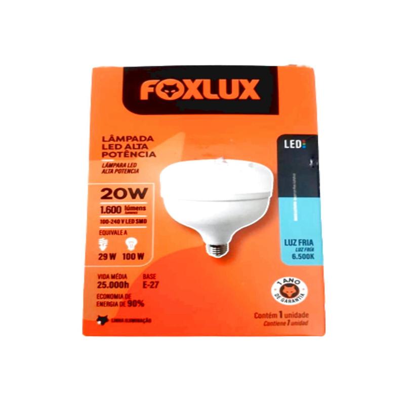 Lampada Led Alta Potência 20w 6500k Biv Foxlux - Lâmpada de LED ...