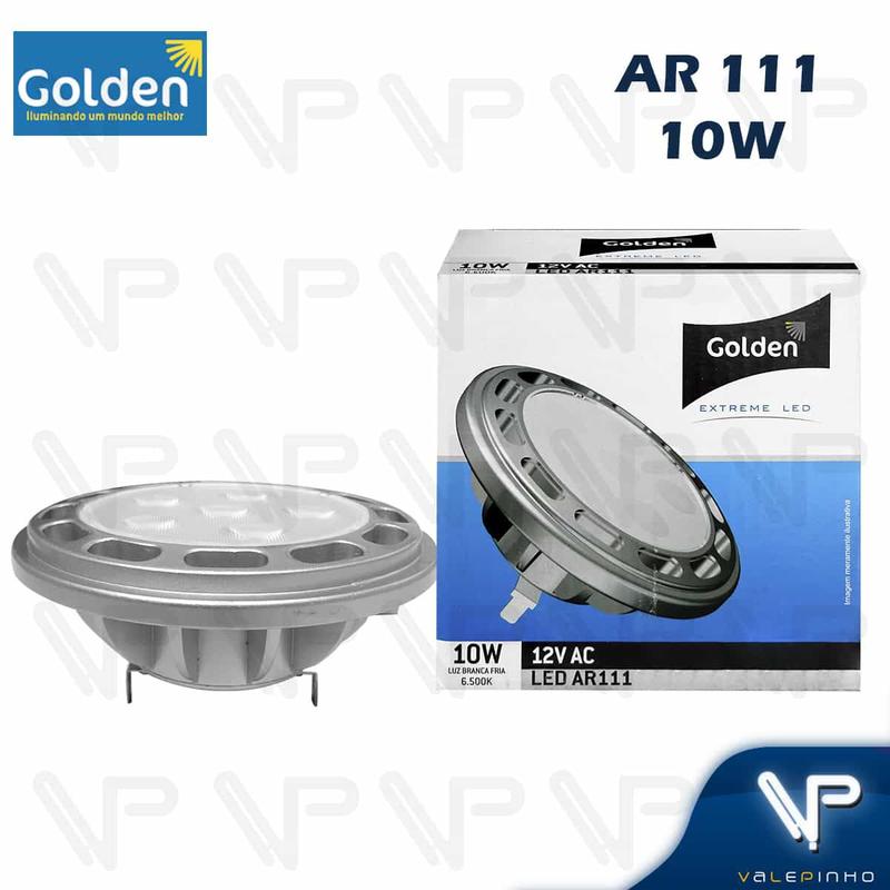 Lampada led ar111 10w 12v 35g 6500k (branco frio)g53 - Golden - Lâmpada ...