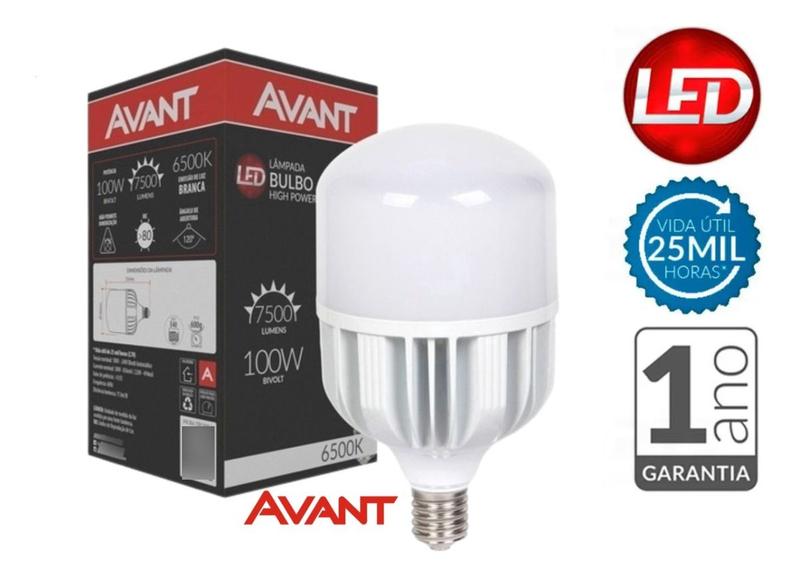 Lampada Led Bulbo 100w Avant Branca Fria 6500k Alta Potencia - Lâmpada ...