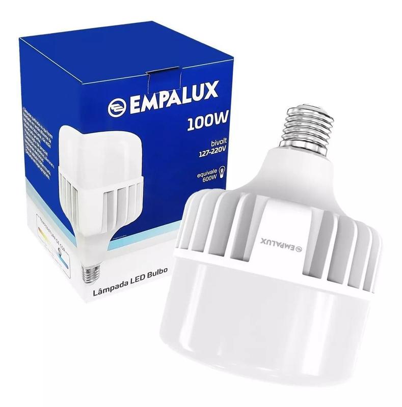 Lâmpada Led Bulbo Alta Potência 100W E27 Bivolt Branco Frio - Empalux ...