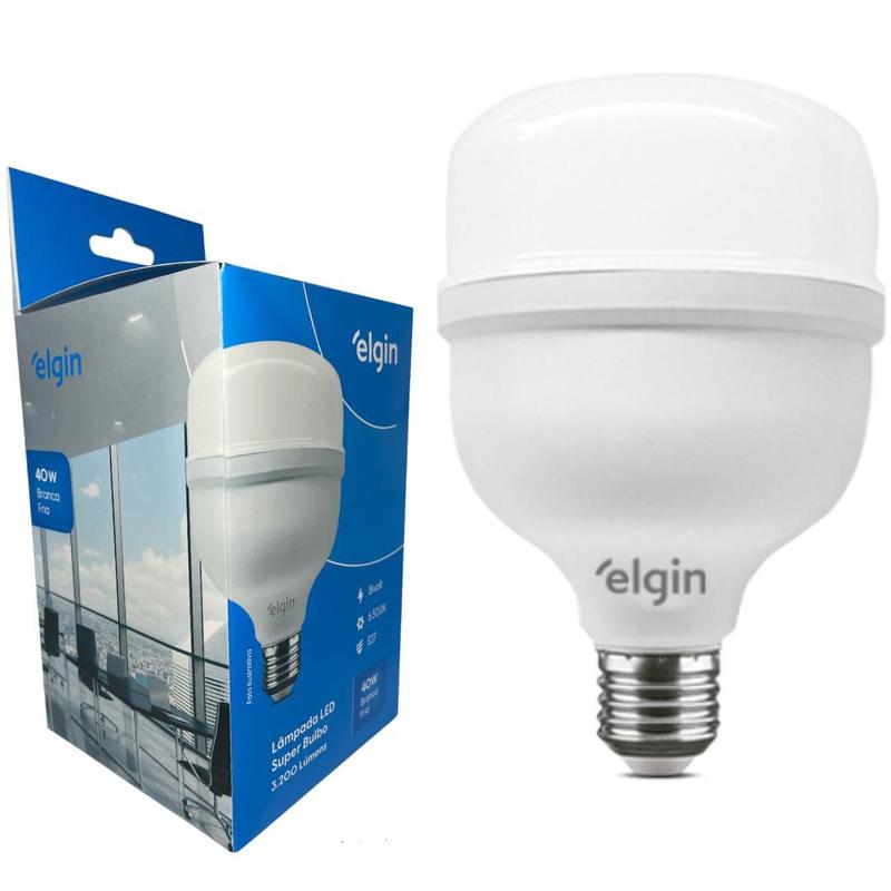 Lâmpada Led Bulbo Alta Potencia 40w E27 6500k Bivolt - ELGIN - Lâmpada ...