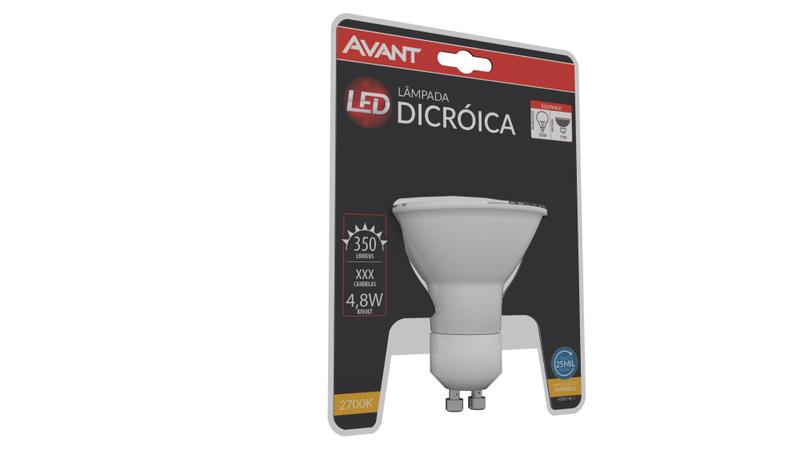 Lâmpada Led Dicróica Mr16 4 8w Avant Lâmpada Dicróica Magazine Luiza