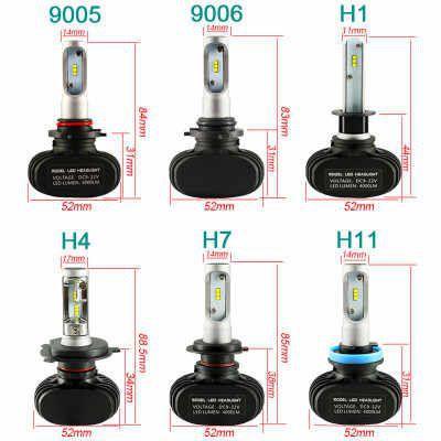 Lâmpada LED Farol Carro CarLED S1 Headlight 6500K H7 DC9-32v ZEM ...