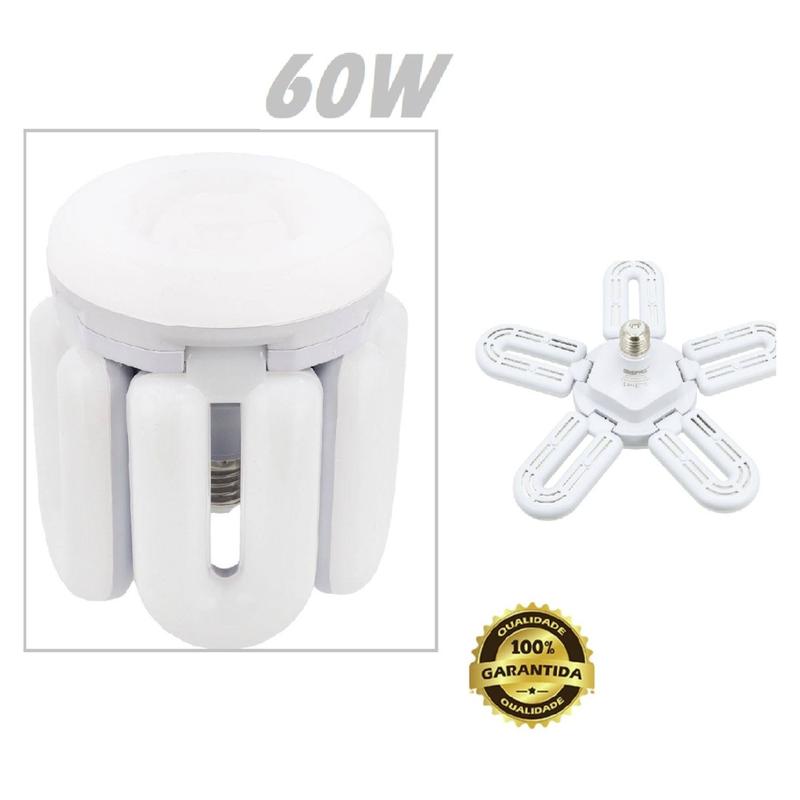 Lâmpada Led Formato U 5 Abas Omnidirecional Iluminação Qualidade 60W ...