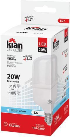 Lâmpada Led Globe E27 20W 6500K Bivolt Kian - Lâmpada de LED - Magazine ...