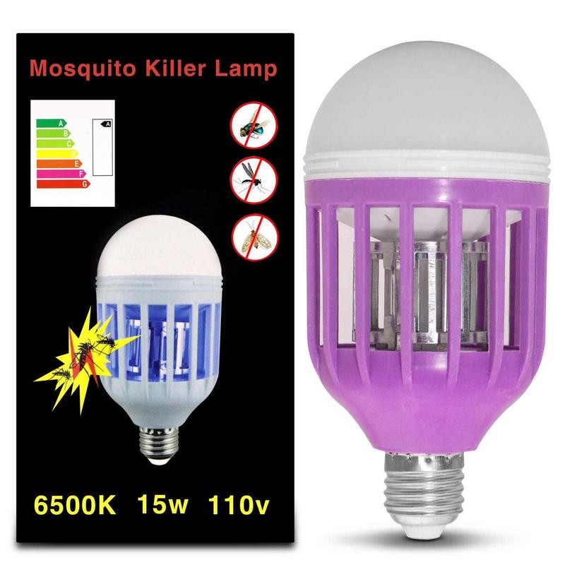 Lâmpada Led Mata Mosquito Insetos Pernilongo Moscas 15W Repelente 6500K ...