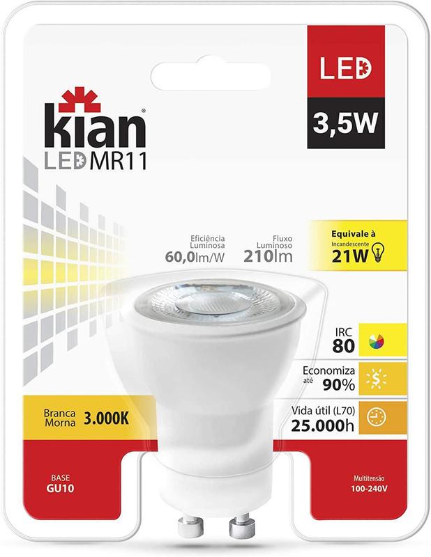 Lampada Led Mr11 3,5W 3000K Biv Kian - Lâmpada de LED - Magazine Luiza