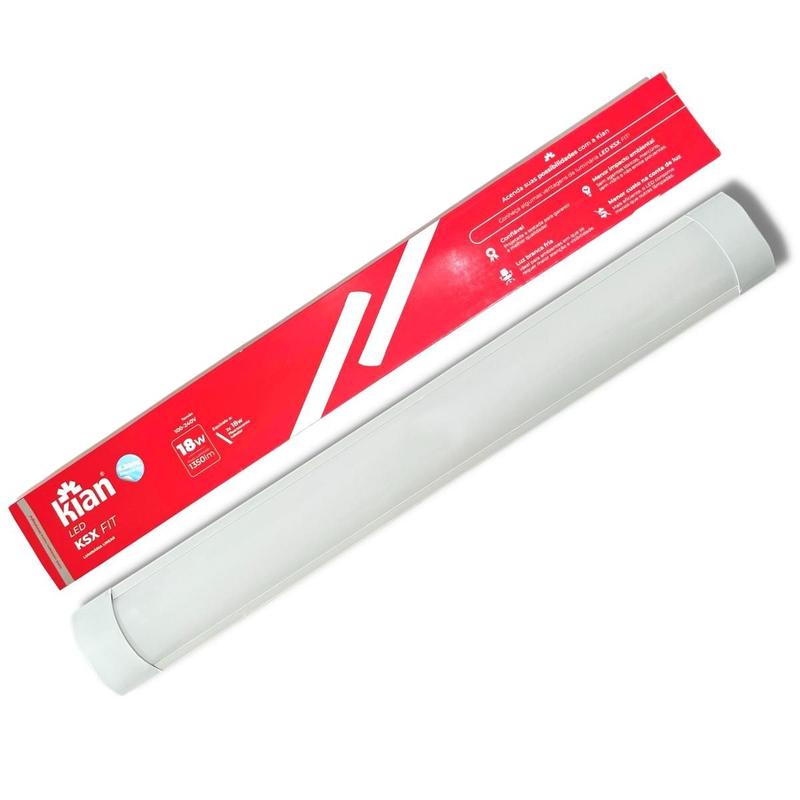 Lâmpada Luminária Led Slim Fit 60cm Branco Frio 6500k 18w - KIAN ...