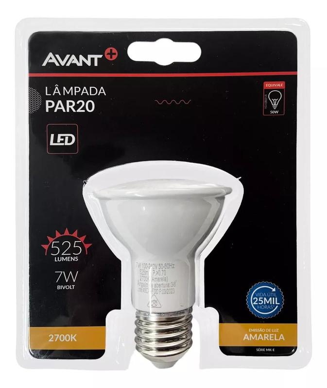 Lâmpada Par20 LED 7w 2700k Branco Quente - Avant - Lâmpada - Magazine Luiza