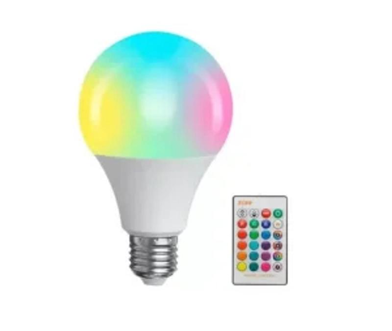 Lampada Rgb Bulbo Colorida Led 7w Bivolt C/ Controle Remoto LUATEK ...