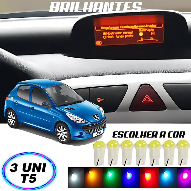 Lâmpada T5 Pinguinho Computador de Bordo Peugeot 206 3 Peças - Lumi ...