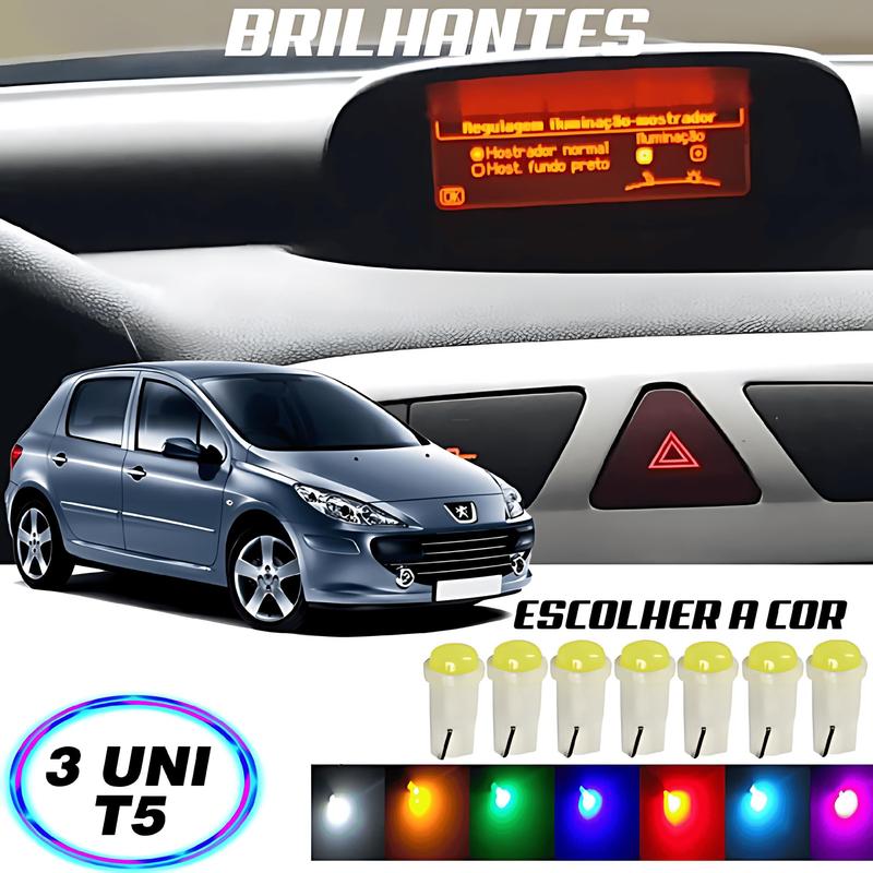 Lâmpada T5 Pinguinho Computador de Bordo Peugeot 307 3 Peças - Lumi ...