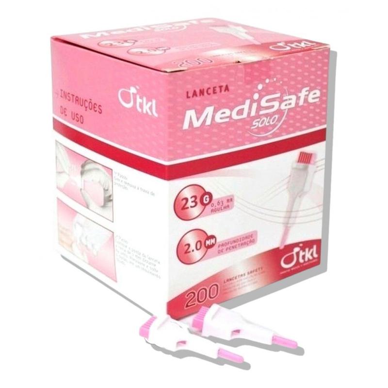 Lanceta Automatica De Segurança Medisafe - 200 Unidades 23g - Safe ...