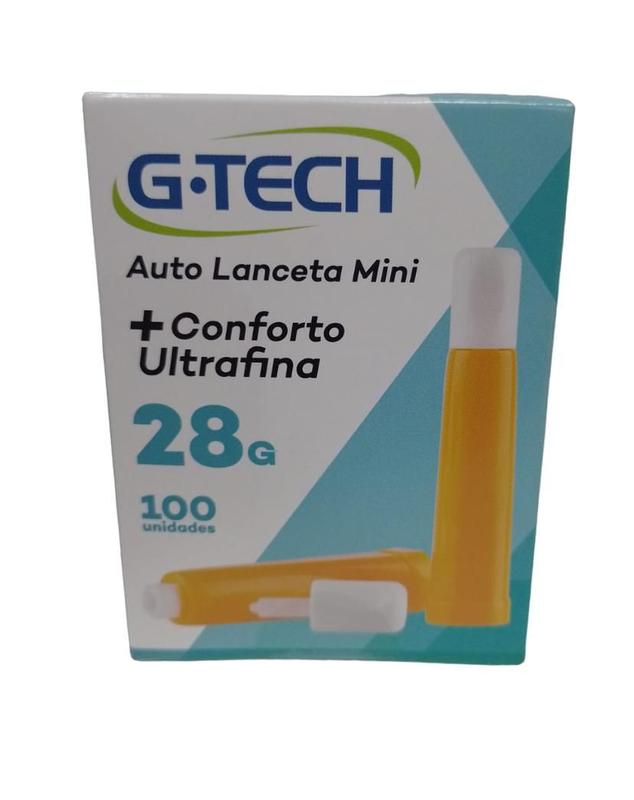 Lanceta Mini 28G Ultrafina Com Dispositivo De Segurança CX 100 - GTECH ...