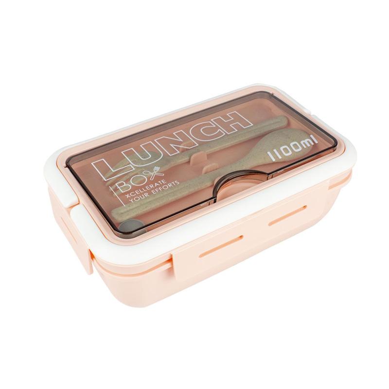 Lancheira Térmica Bento Box de 1100ml 2 Compartimentos com Colher e ...