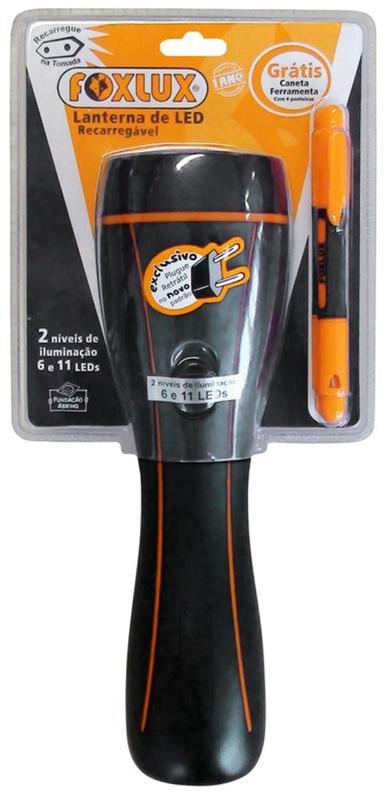 Lanterna 5 Leds Recarregável Bivolt Foxlux Plug Novo - Fox Lux ...