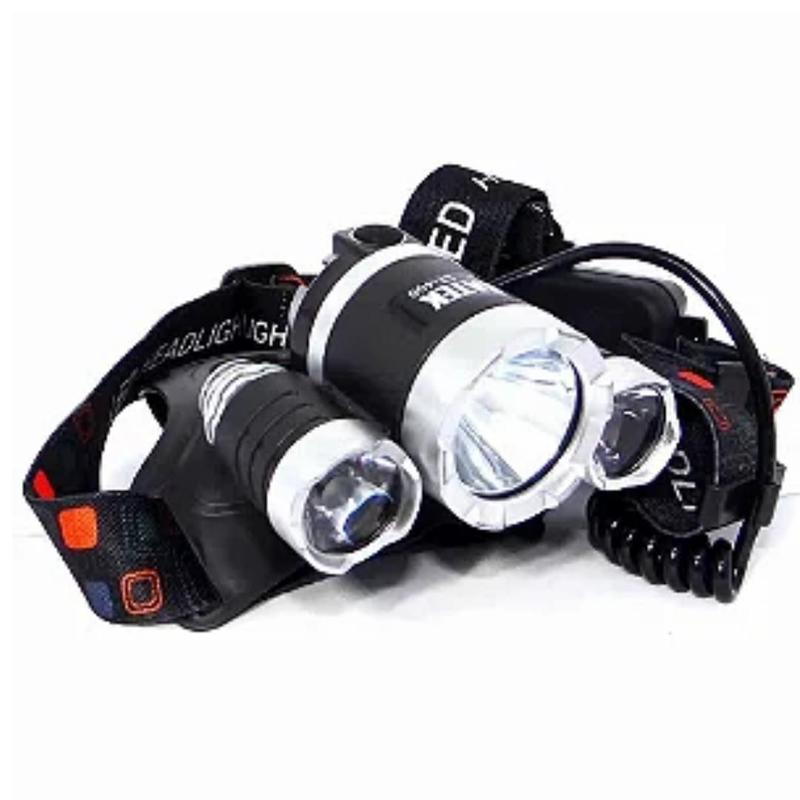 Lanterna De Cabeça Recarregável 3 Led Profissional Lantera Cabeca