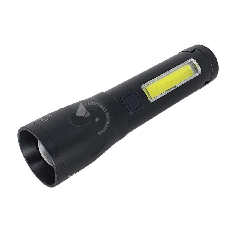 Lanterna Led P90 Recarregável na UBS + Lampião Led COB + Alta ...