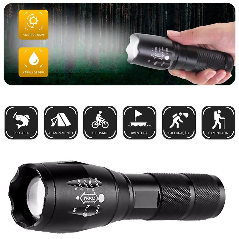 Lanterna Tatica Com Sinalizador Recarregavel Militar Forte - TaticLed ...