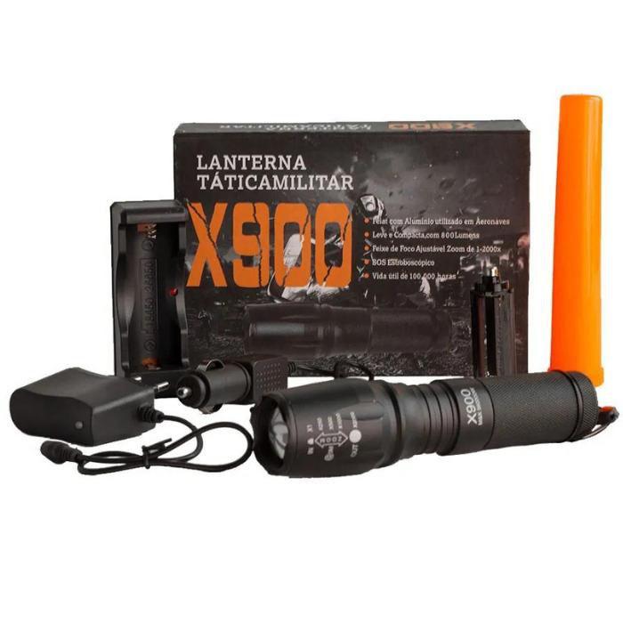 Lanterna Tática Profissional Luz Led Alta Luminosidade Potente - Tactic ...