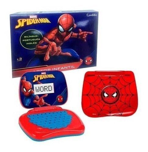 Lap Top Educativo Infantil Spider-man Bilíngue 5833 - Candide - Tablet ...