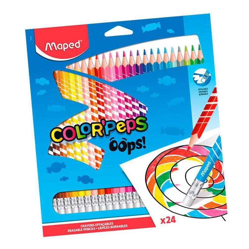 Lápis De Cor Color Peps Apagável 24 Cores - Maped - Lápis Grafite ...