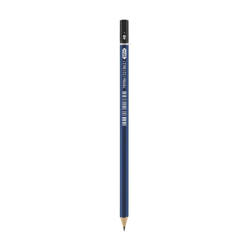 Lápis Técnico BRW 4B de Madeira Sextavado LP0040 - Lápis Grafite ...