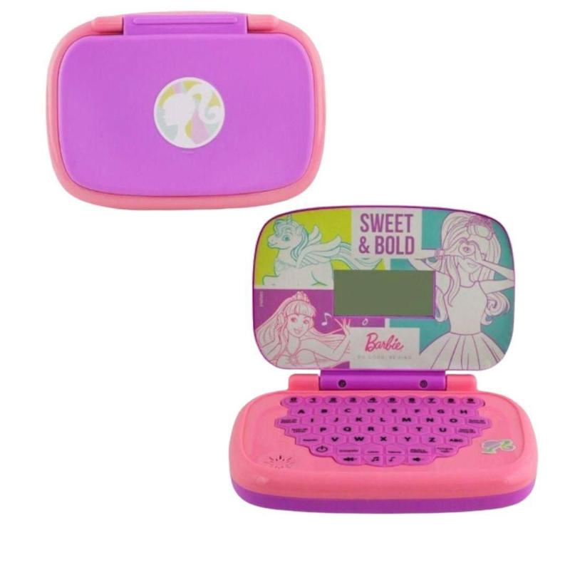 Laptop Barbie Infantil Português/Inglês 17X12Cm Candide1812 - Laptop ...