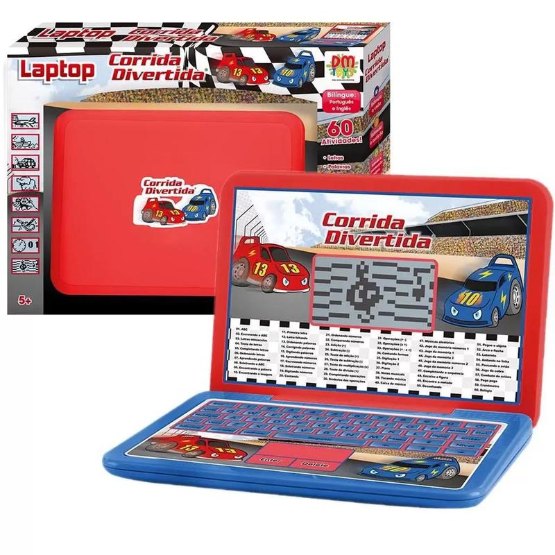 Laptop Infantil Brinquedo Interativo Educativo Menino C/ Som - DM ...