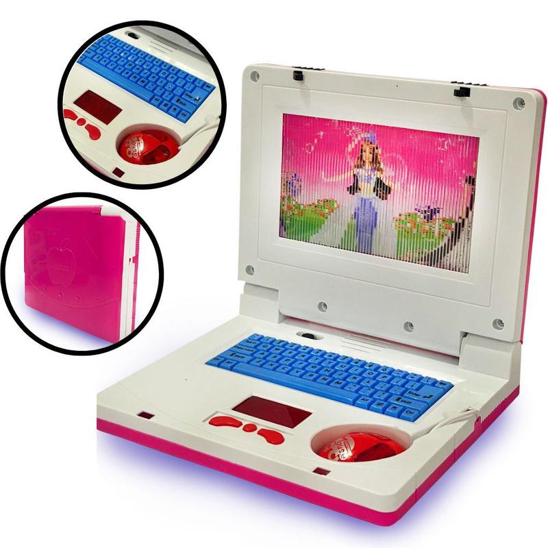 Laptop Infantil Rosa Notebook Carrossel Portátil Som E Luz - LIMIX ...