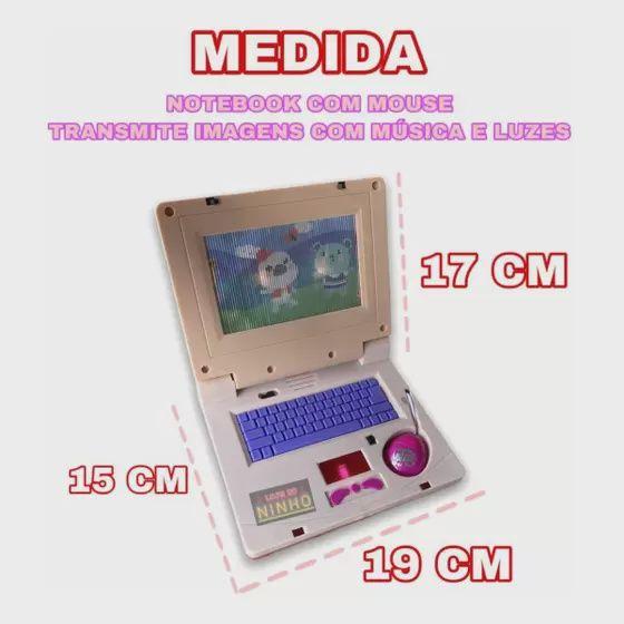 Laptop Notebook Infantil De Brinquedo + Mouse - Toy king - Laptop ...