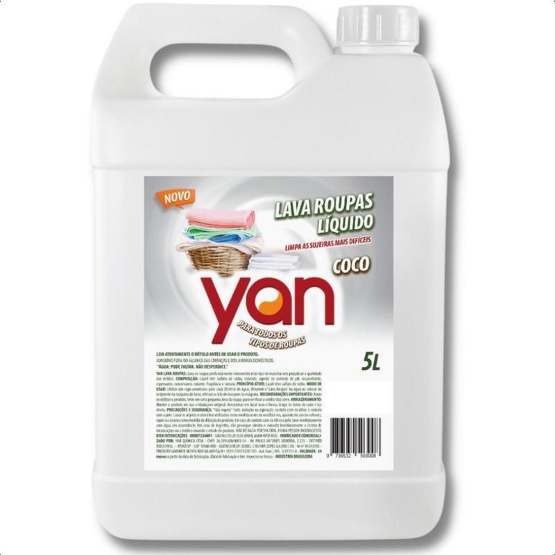 Lava Roupas Sabão Liquido Coco Yan 5 Litros - Detergente - Magazine Luiza