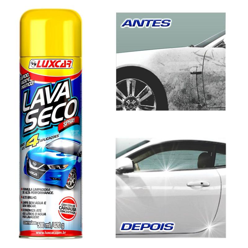 Lava Seco Spray 500ml Rende Ate 4 Aplicações - Luxcar - Limpeza ...