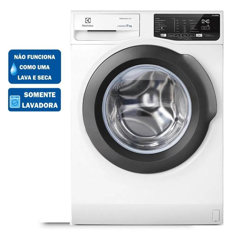 Lavadora de Roupas Electrolux 11Kg Premium Care LFE11 Branco 220V ...