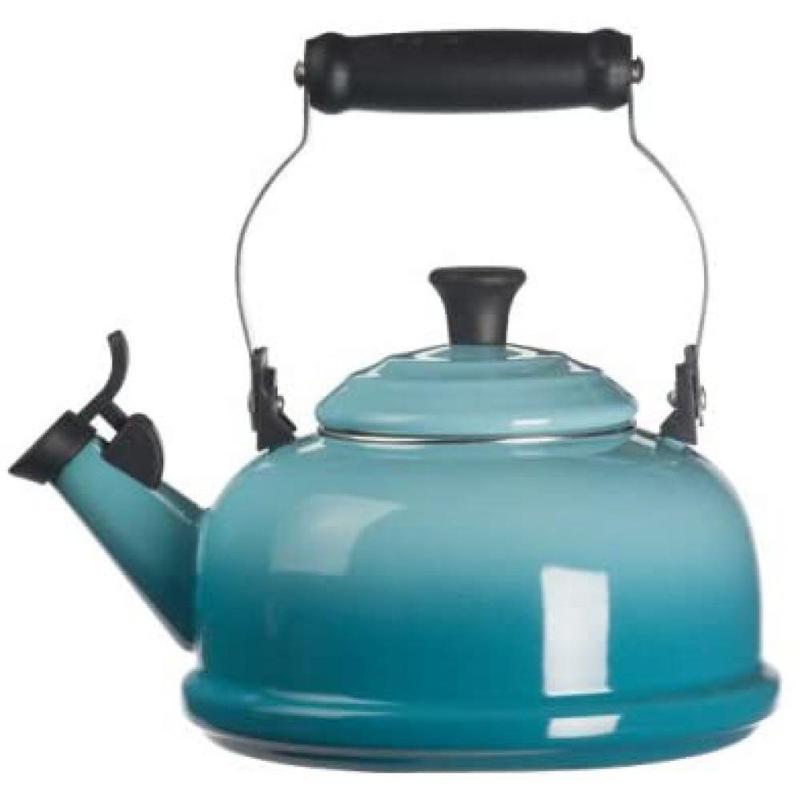 LE CREUSET Chaleira Tradicional, Aço Esmaltado, Azul Caribe, - Chaleira ...