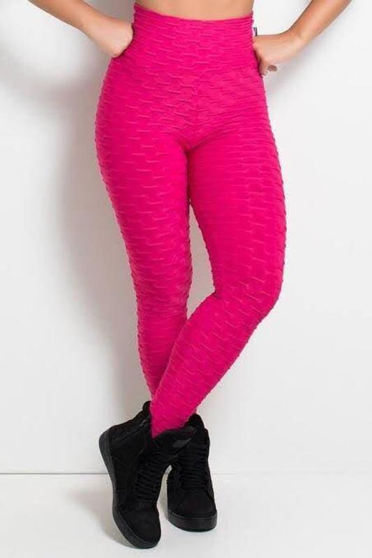 Legging Bolha Suplex Cós Alto Fitness Academia Texturizada Flocada ...