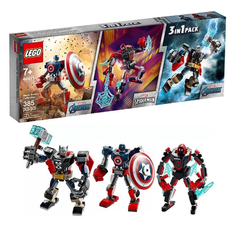 Lego Avengers Coleção Armadura 3 In 1 Do Robô 385 Pcs - Brinquedos de ...