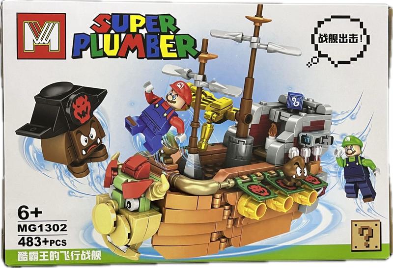 Lego Super Mario e Luigi no Navio - Com 483 peças - - MG BLOCKS ...