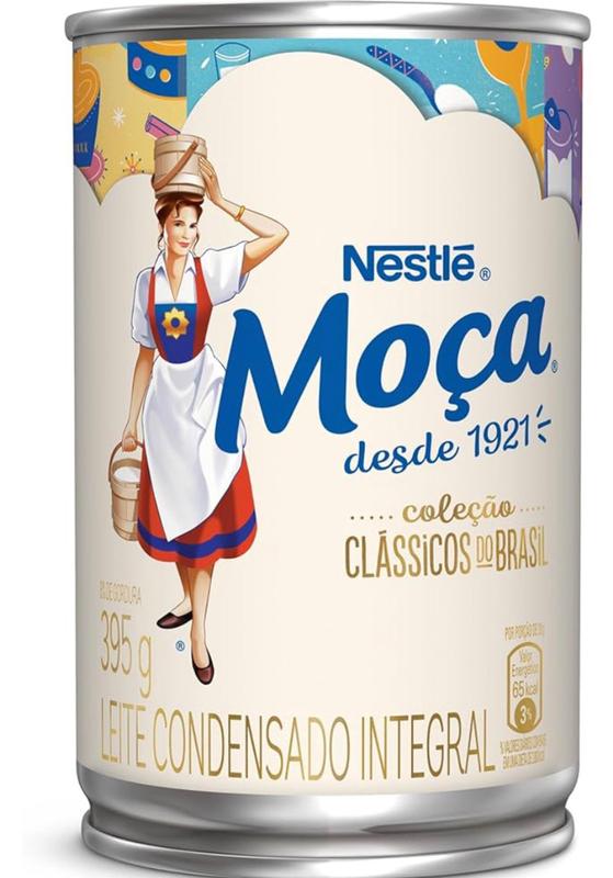 Leite condensado Moça integral 395 gramas lata - Nestle - Leite ...