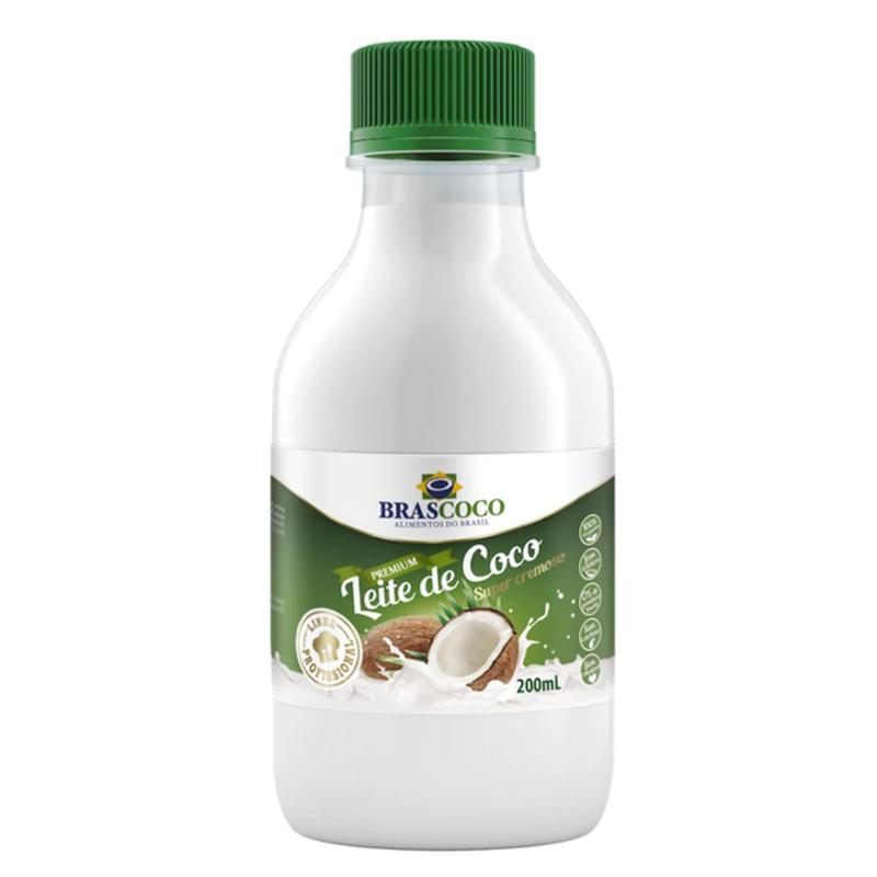 Leite de Coco Cremoso pet 200ml - Brascoco - Leite de Coco - Magazine Luiza