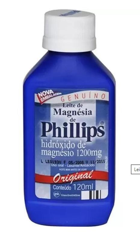 Leite de Magnésia de Phillips Original 120ml - Aspem Pharma - Limpeza ...